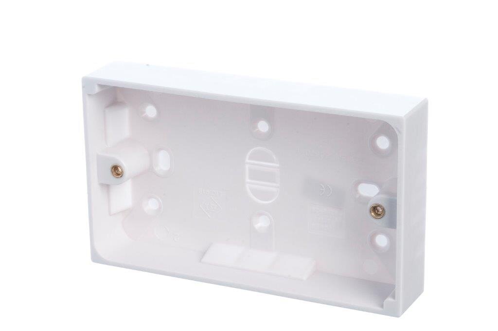 Powermaster 2 Gang 25mm Surface Pattress Box | 1384-16 – Ganly's