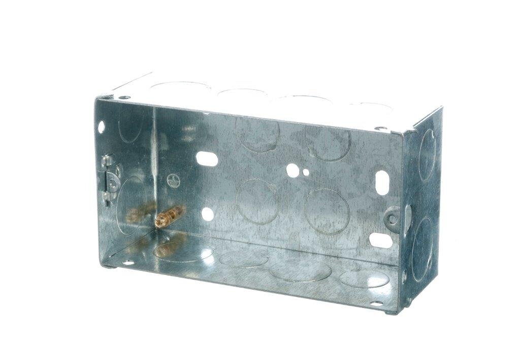 Powermaster 2 Gang 47mm Flush Metal Box | 6016-86 – Ganly's