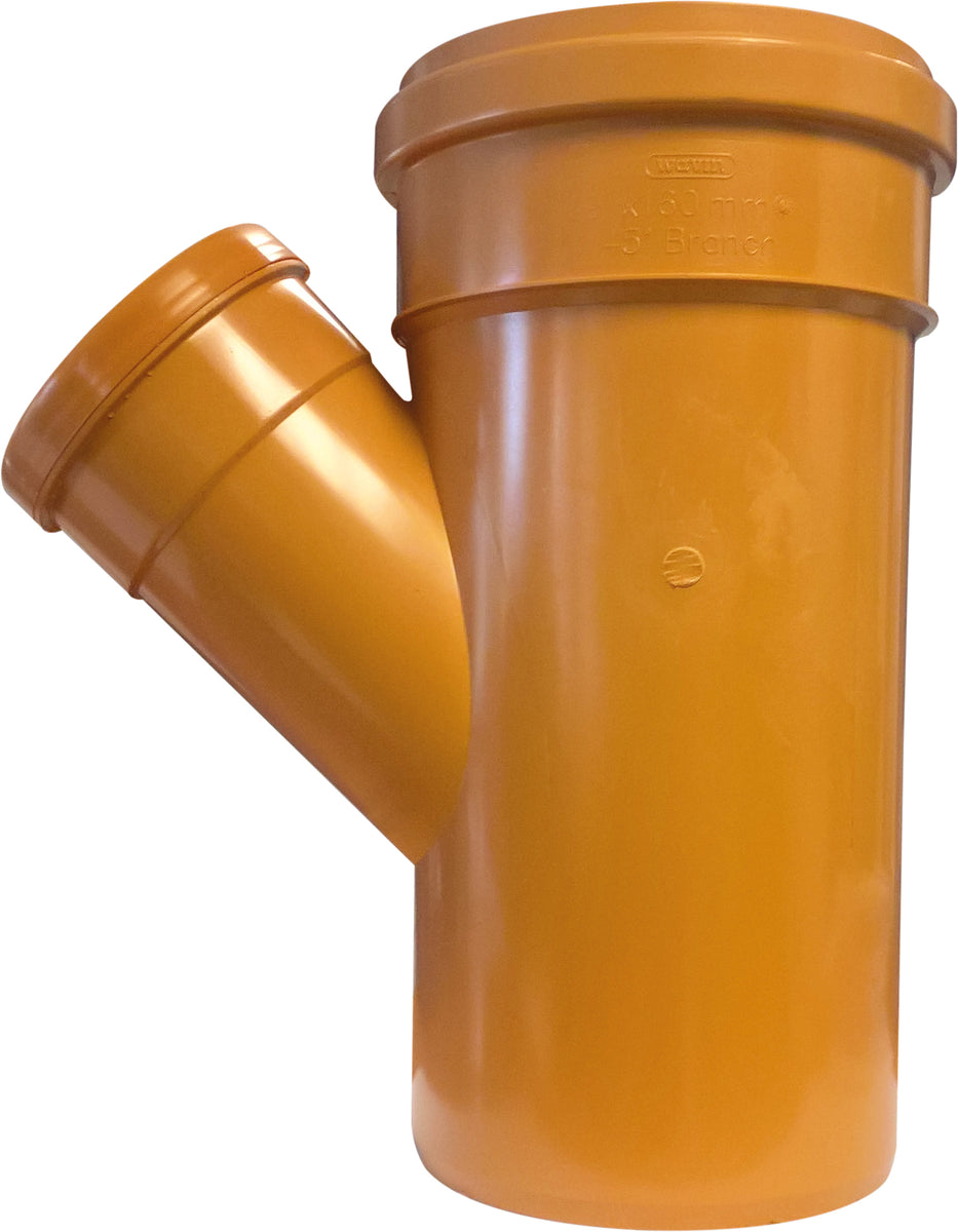 Wavin PVCU Sewer Branch 45° 9"x6" S/S – Ganly's