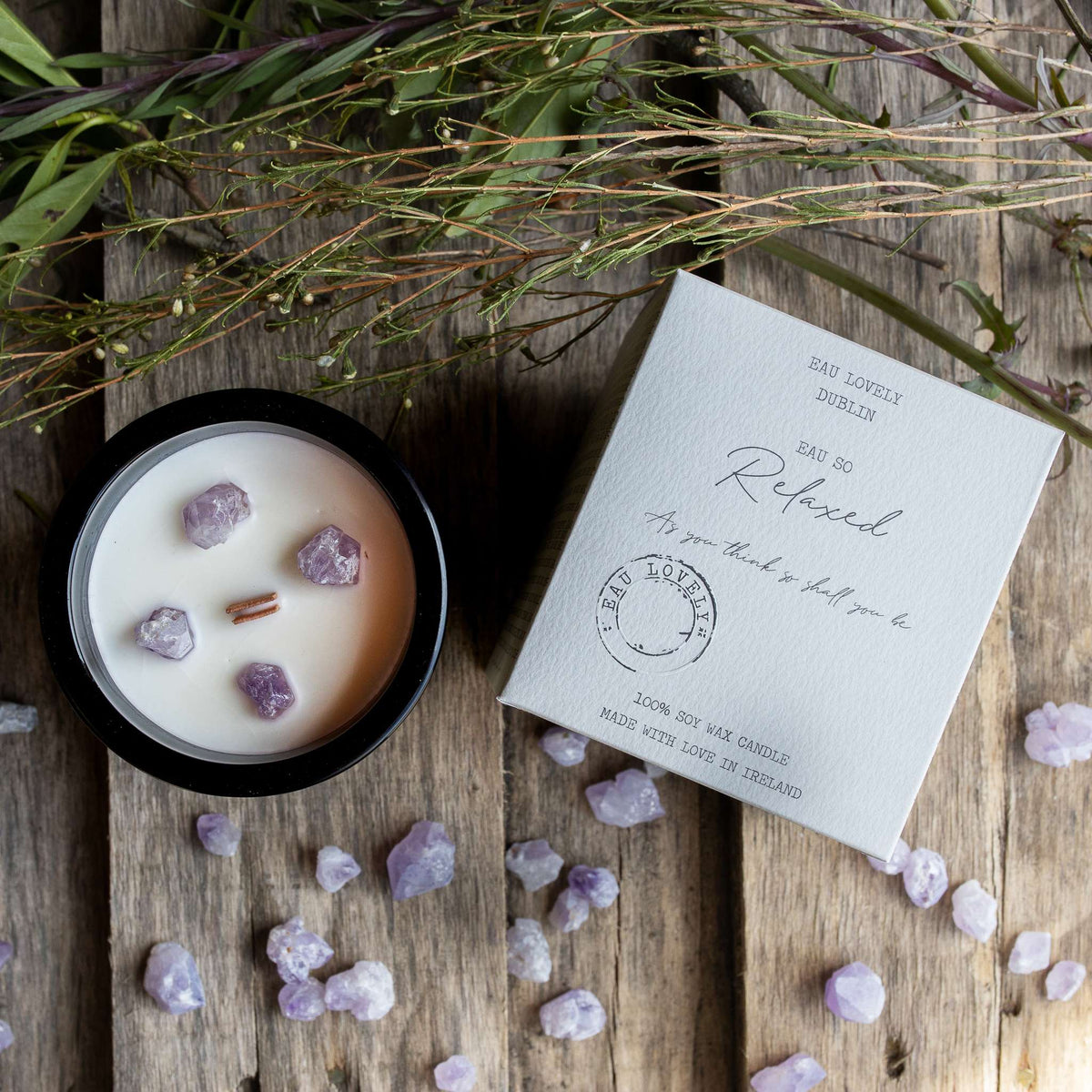 Eau So Relaxed Candle - Amethyst | EL-REL-AMBER – Ganly's