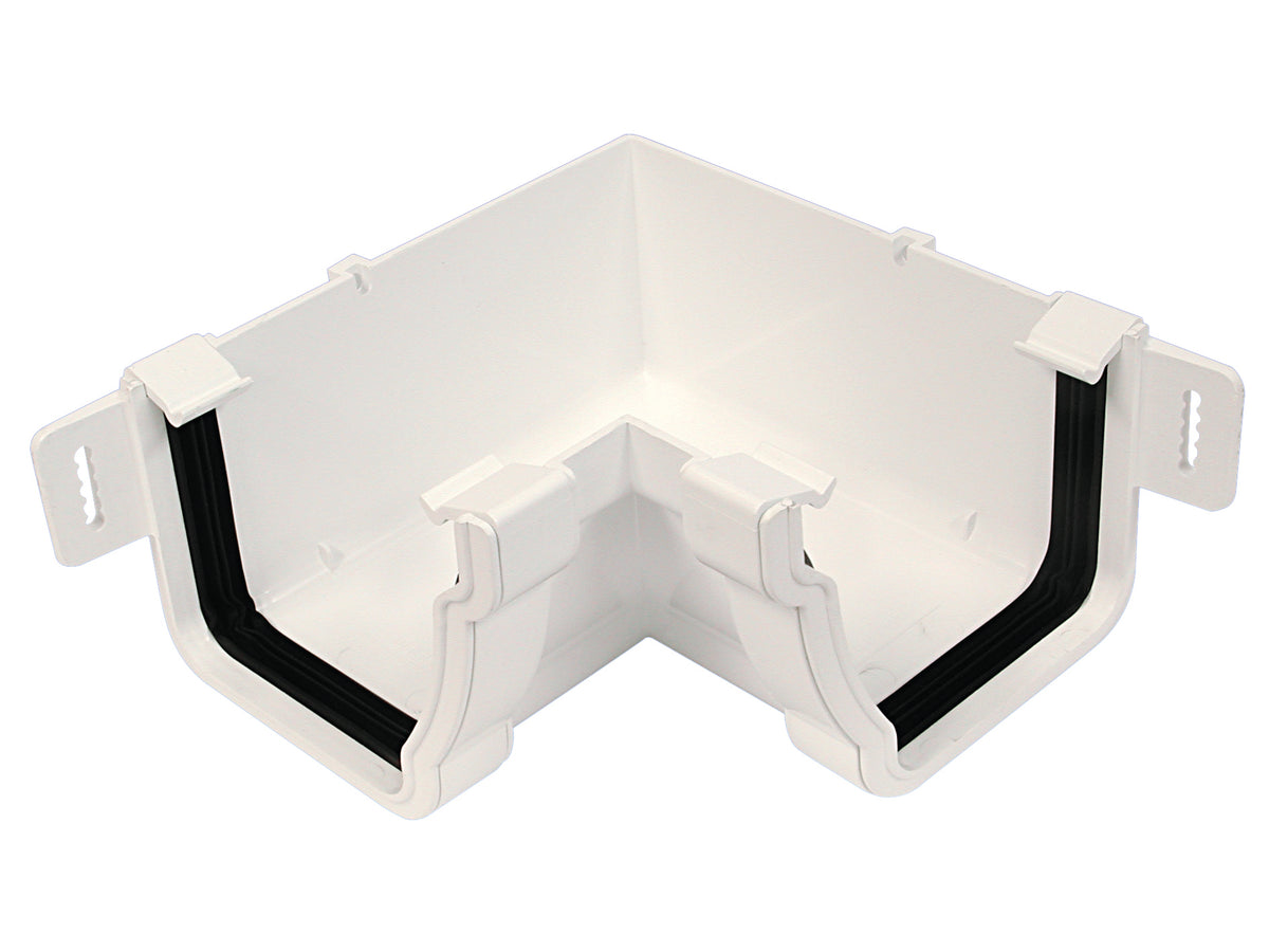 Wavin StormLine Gutter Angle Internal 90° 111mm White | T9843W – Ganly's
