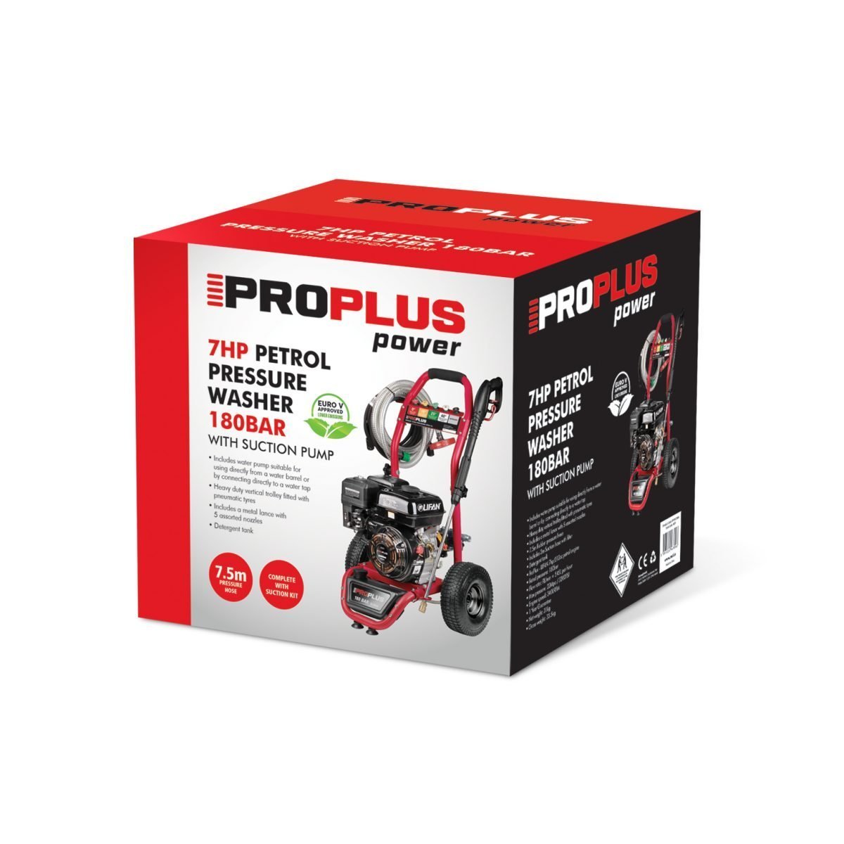 ProPlus 7hp Petrol Pressure Washer & Pump 180 Bar with Detergent Tank ...